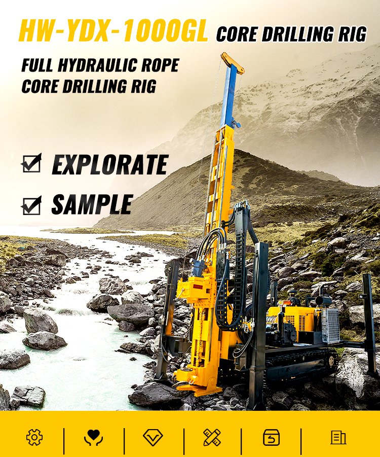 HW-1000GL Fully Hydraulic Rope Coring Drilling Rig - Hengwang Group ...