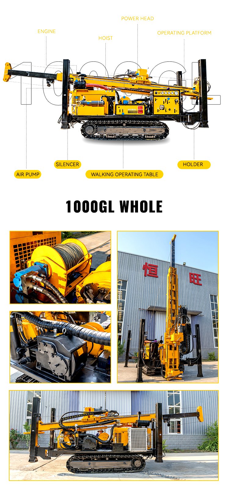 HW-1000GL Fully Hydraulic Rope Coring Drilling Rig - Hengwang Group ...